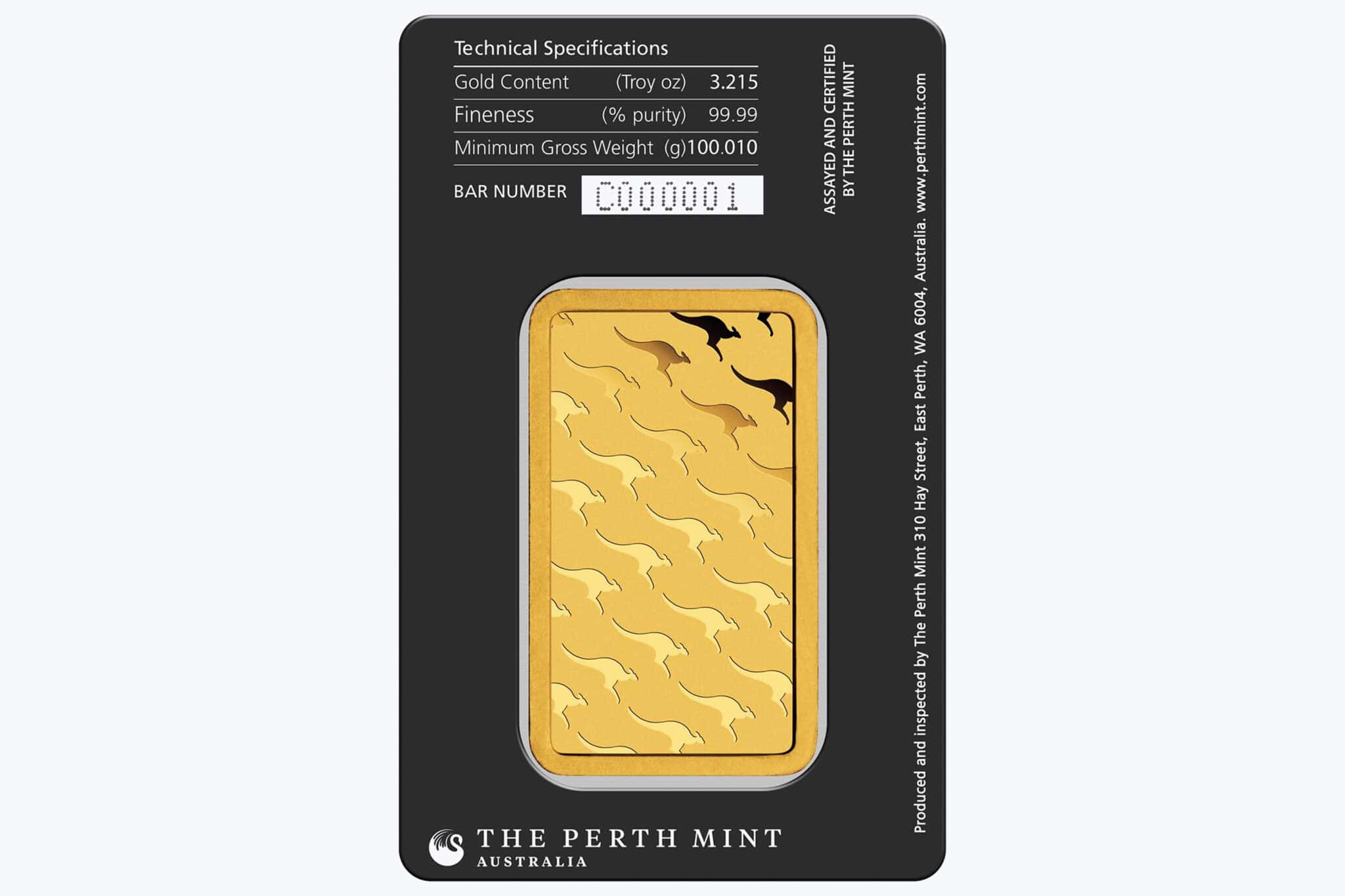 Perth Mint Gold Minted Bullion - 100 Grams | Imperial Bullion